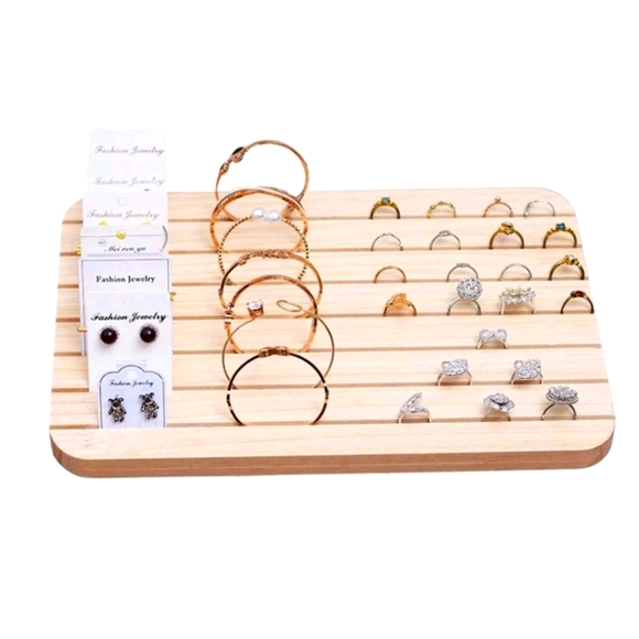 Party Supplies | Wood Ring Display Stand Jewelry Prop For Events And ...